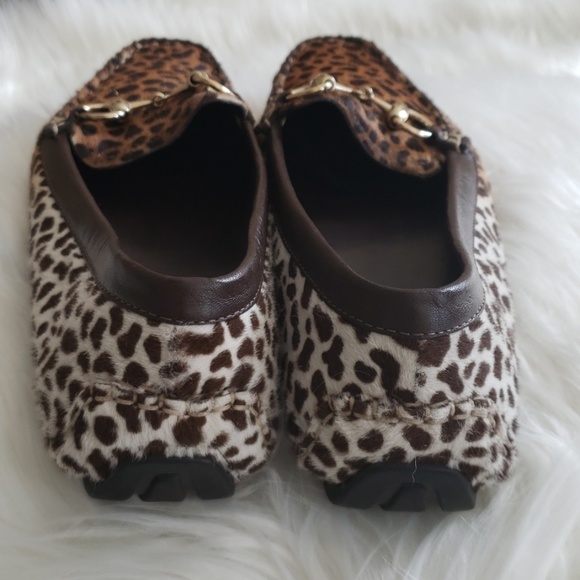 Gucci | Shoes | Gucci Loafers Brownwhite Leopard Print Calfhair | Poshmark
